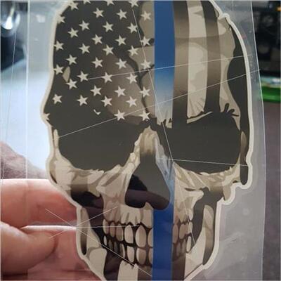 New Car Stickers American Skull Car Stickers Blue ne America