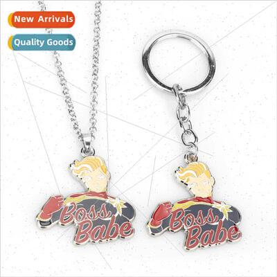 New Avengers 4Captain Captain Marvel Keychain Necklace Mens