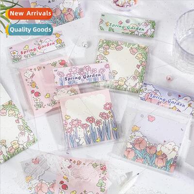 Square note book spring garden series ins fresh literature f