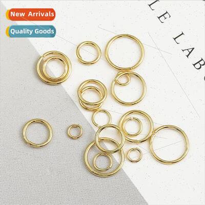 Copper 18K gold single ring open circle necklace bracelet ac