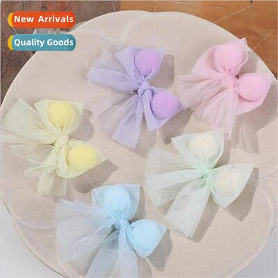Cute and sweet childrens headdress candy color bow diy handm