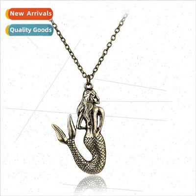 Popular jewelry fashion creative mermaid necklace female ret