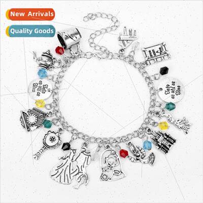 New Storybrooke Beauty and the Beast Alloy Charm Set Bracele