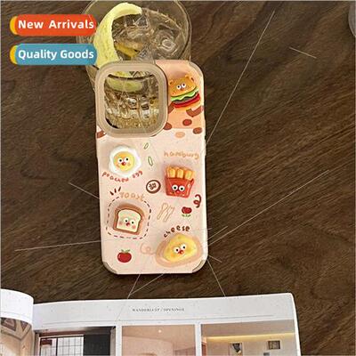 Creative cartoon three-dimensional french fries fried egg 适