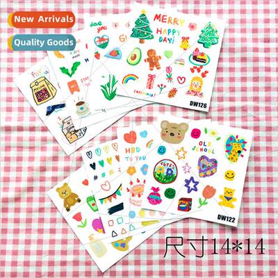 Sweetheart girl 20 cartoon stationery stickers 8 bear cake C