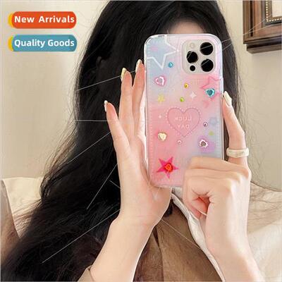 ins gradient colorful stars 适用 iPhone12/13 colorful diamon