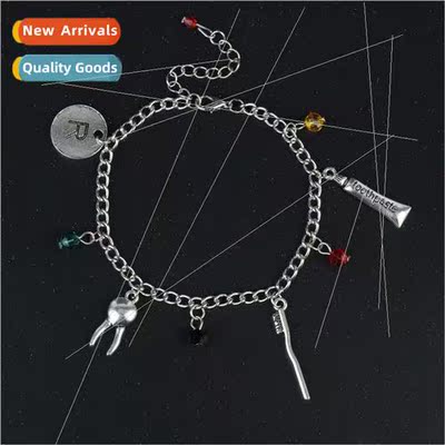 2017 Fashion DIY Alloy Bracelet Creative Toothpaste Toothbru
