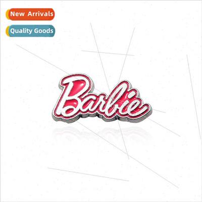 Cartoon Barbie Pink Barbie Brooch Pink Girl Bag Clothes Acce