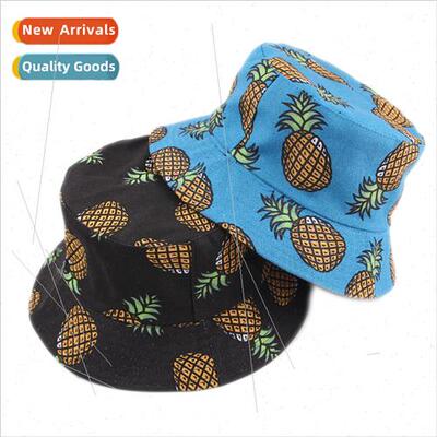 Spring and Summer Fruit Pineapple Fishermans Hat Reversible