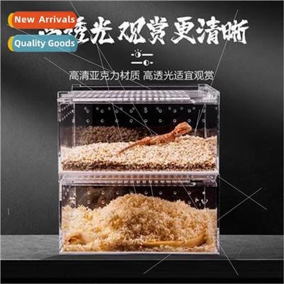 Reptile pet rearing box acrylic hermit crab horned frog feed