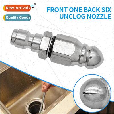 Stainless steel high-pressure nozzle 1/4 front and back six