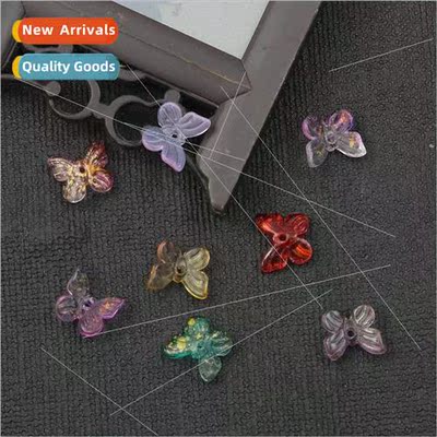 10 Czech imitation glaze small butterfly ancient  accessorie