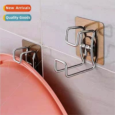 Bathroom shelves hooks hole-free bathroom sink storage rack