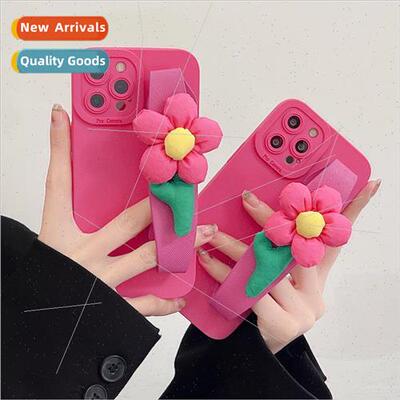 ins rose red flower wristbands 适用 iphone14 phone case 13Pr