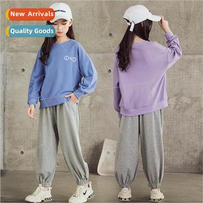 2023 new childrens clothing girls fashion leisure suit sprin