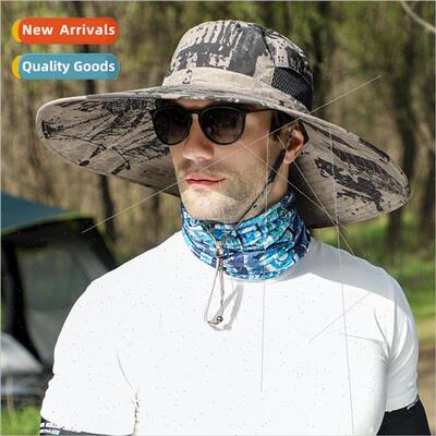 Work large brim sunscreen breathable sun hat mens summer sun