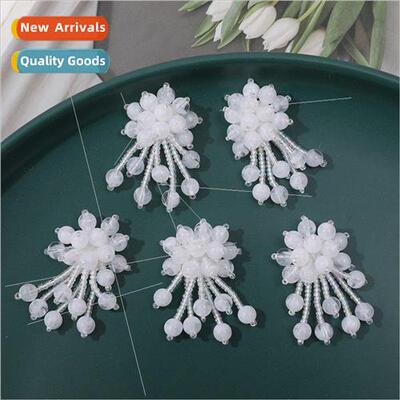 Super fairy pure white illusion beads tassel flowers diy han