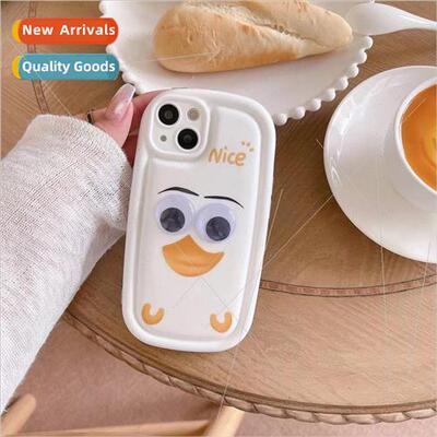 White Duck IPhone14PROMAX Moving Eyes IP13pro Case 适用 Appl
