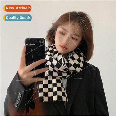 Ins checkerboard checkerboard scarf female fall and winter b