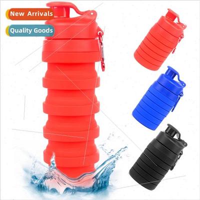 Creative licone Folding Water Bottle 550ml Portable Retracta