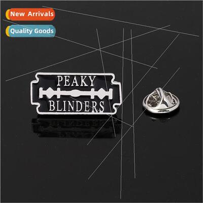 Peaky Blinders Bloodbath Gangster Brooch Blade Letter Alloy