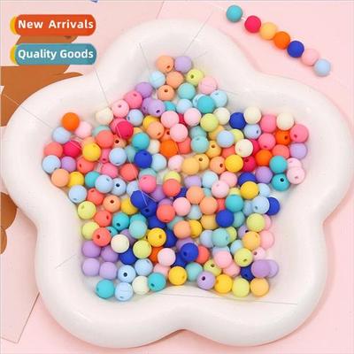 8mm Acrylic Frosted Candy Mixed Color Round Beads Loose Bead