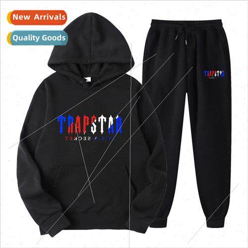 TRAPSTAR letters Printed mens and womens multi-color warm tw_虎窝淘