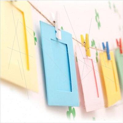 3 inch 6 inch colorful photo frame  twine clip Hanging photo