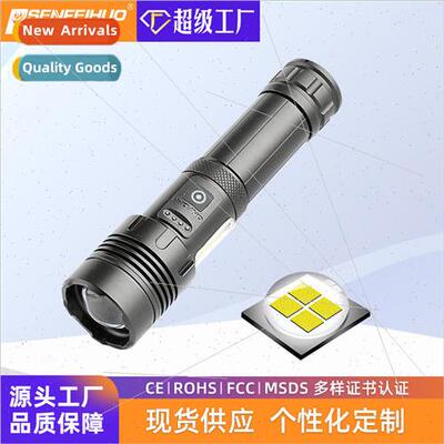 Outdoor Emergency LED Strong ght Flashlight Type-C Rechargea