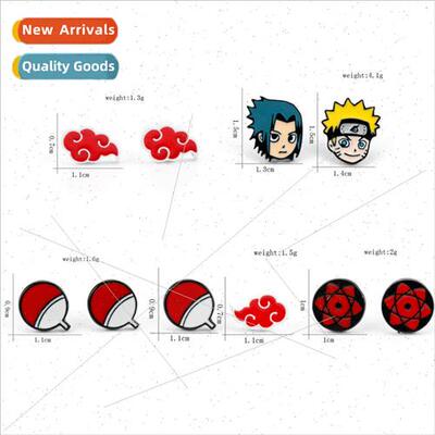 Cartoon animation Naruto Naruto Kakashi asymmetric earrings