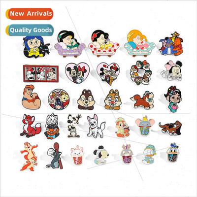 Cute cartoon characters around the metal badge Princess seri