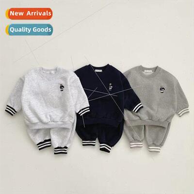 Childrens sportswear spring and fall new boys and girls embr