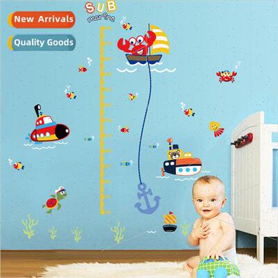 Underwater world height stickers Childrens room entrance kin