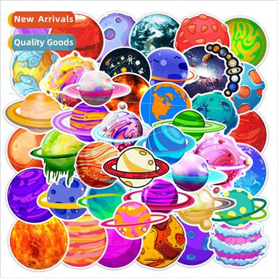 50 cartoon space universe planet graffiti stickers suitcase