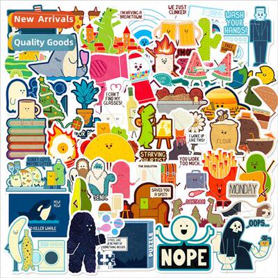 50 pcs of simple food stickers girl department handbook stic