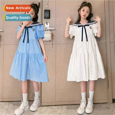 2023 new childrens clothing girls fashion dress summer secti