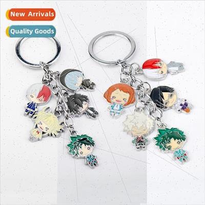 Anime  My Hero Academia metal keychain cartoon doll 5 pendan