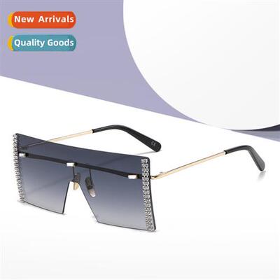 Physical shooting e- retro diamd-encrusted sunglasses fashi