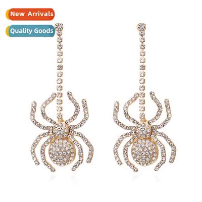 New innovative lg claw chain small spider earrings zinc allo