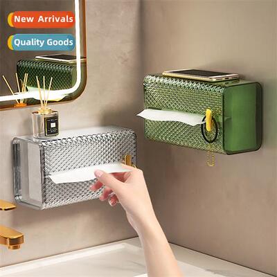 Tissue box wall mounted dormory facial tissue washcloth stor