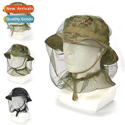 Anti-mosquo hat mens fishing hat face mask sunscreen breatha