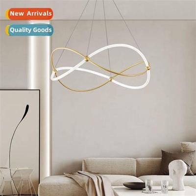 All copper simple line chelier home living room bedroom samp