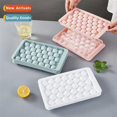 Plastic ice cube molds wh lid round ball ice compartment ref