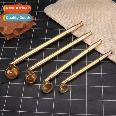 Pure Copper Retractable Mini Pipe Portable Elderly Metal Pip