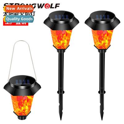Solar landscape lights simulati dynamic flame torch light ga