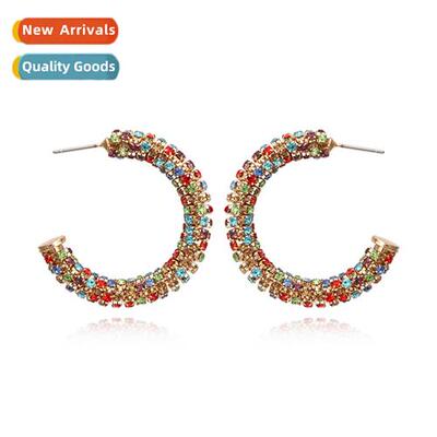 New creative simple geometric C-shaped earrings retro fashi