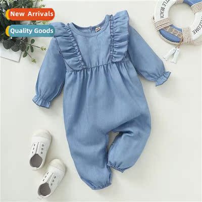 ins baby spring  fall  2021 new n baby girl cute lg-sleeved