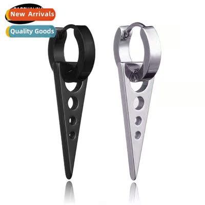 Non-allergenic titanium steel earrings适用boys and girls bla