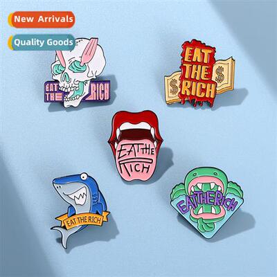 New carto quirky skull shark tgue persalised alphabet shape