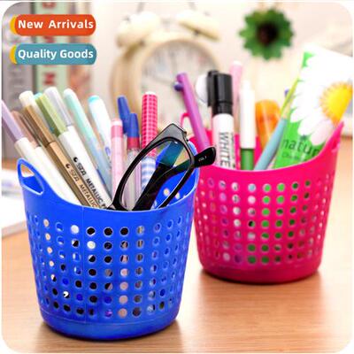 Desktop Organizer Mini Rom Portable Circle Mesh Storage Bask